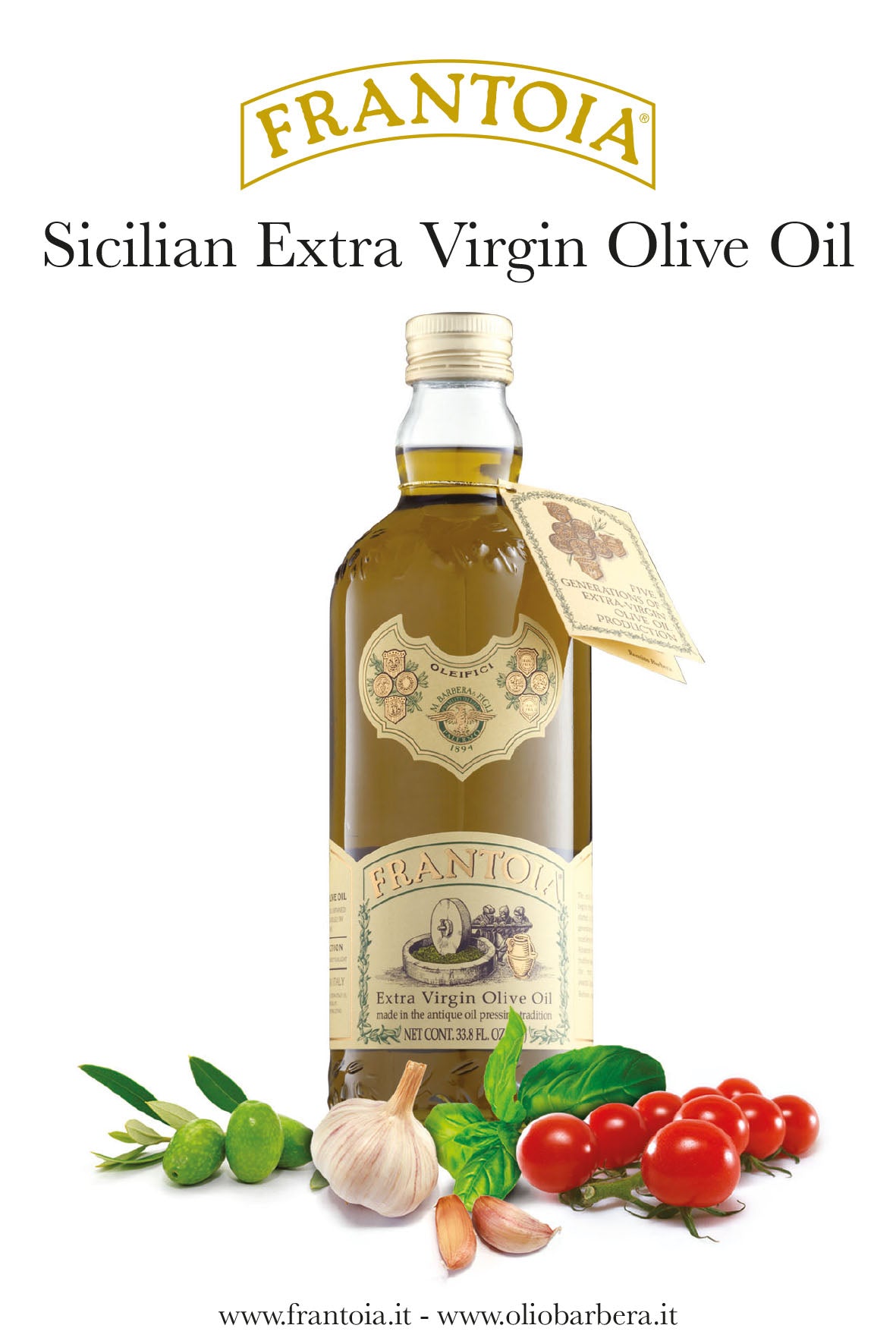 Frantoia Barbera Extra Virgin Olive Oil 1L - Sicilian EVOO – 360 Finds